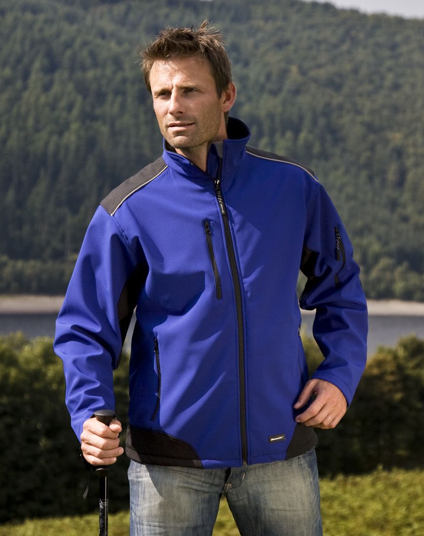 Kurtki robocze (Soft-Shell) Ripstop Soft Shell Workwear Jacket With Cordura Panels Result WORK-GUARD